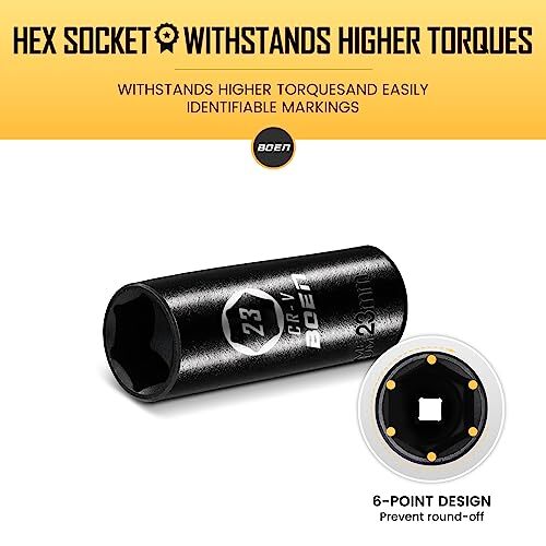 1/2" Drive Deep Impact Sockets Premium Impact Socket 23mm Socket Metric ...