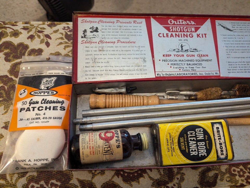 Vintage Outers Gunslick SHOTGUN CLEANING Kit In Metal Red Box | eBay