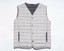 Isaia $1,395 NWT Gray White Striped Polyester Down Filled Vest 50 IT 40 ...