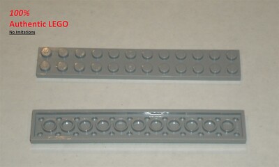 LEGO NEW 2x12 Light Bluish Grey Plate (2x) 4211360 Brick 2445 | eBay