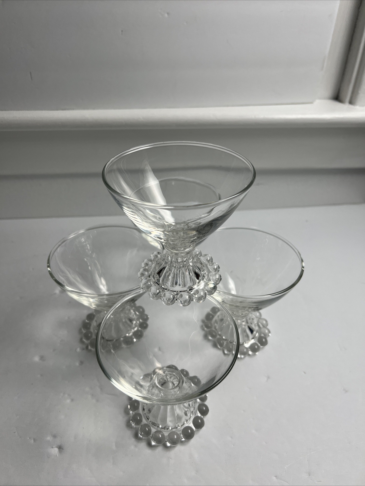 Set of 5 Vintage Boopie Glass Footed Desserts Sherbet Glasses | eBay