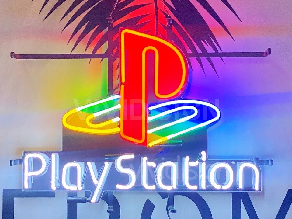 PlayStation Game Room Lamp Neon Light Sign 20"x16" With HD Vivid ...
