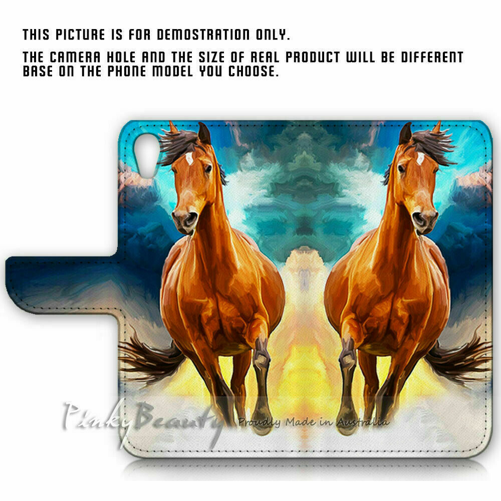 Horse TPU Phone Wallet Case Cover For New Telstra Essential Pro 3 ...
