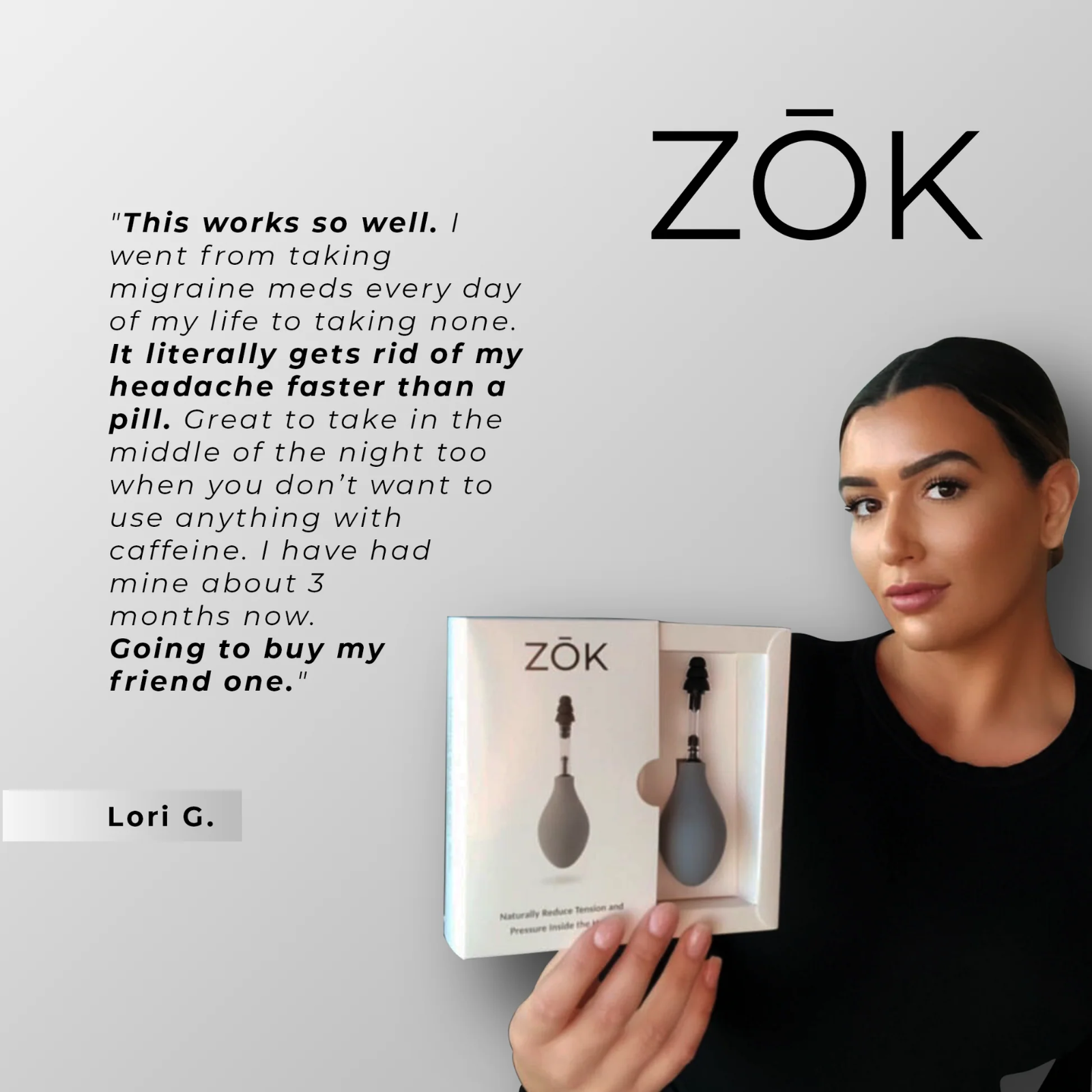 Zok ZŌK Migraine Relief Naturally Reduce Tension and Pressure Inside ...