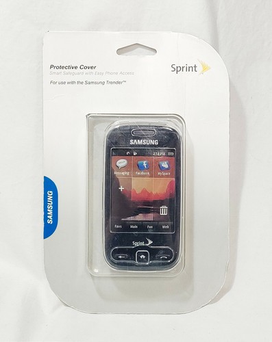NEW Sprint CLEAR Protective Cover 2-Piece Hard Case for Samsung Trender ...