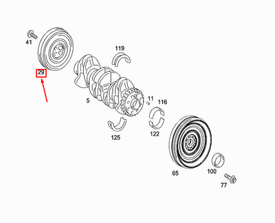 MERCEDES-BENZ A W176 Kurbelwellenriemenscheibe A6510351412 NEU ORIGINAL ...