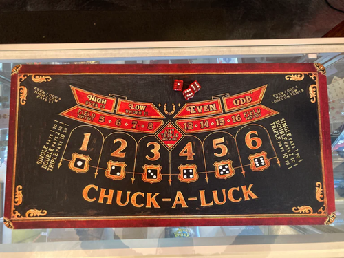 Chuck-A-Luck Layout CHUCK A LUCK LAYOUT 27”X14” MAT | eBay