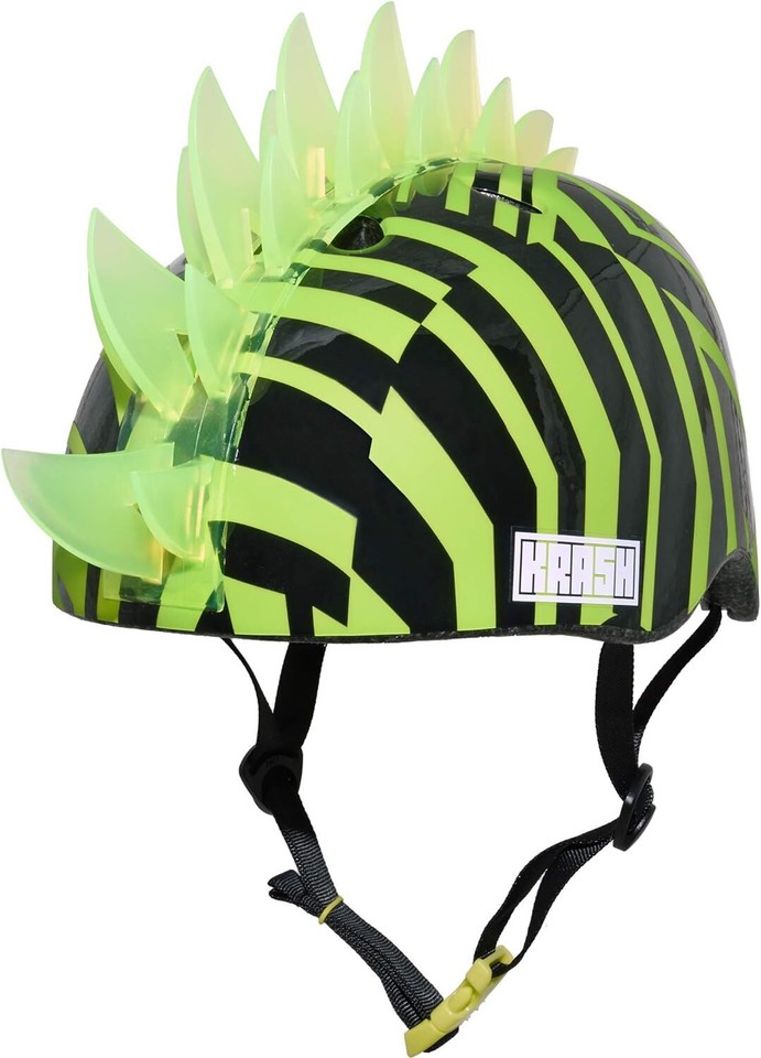 Krash unisex teen Mohawk Bike Youth Helmet, One Size, Dazzle Green LED ...