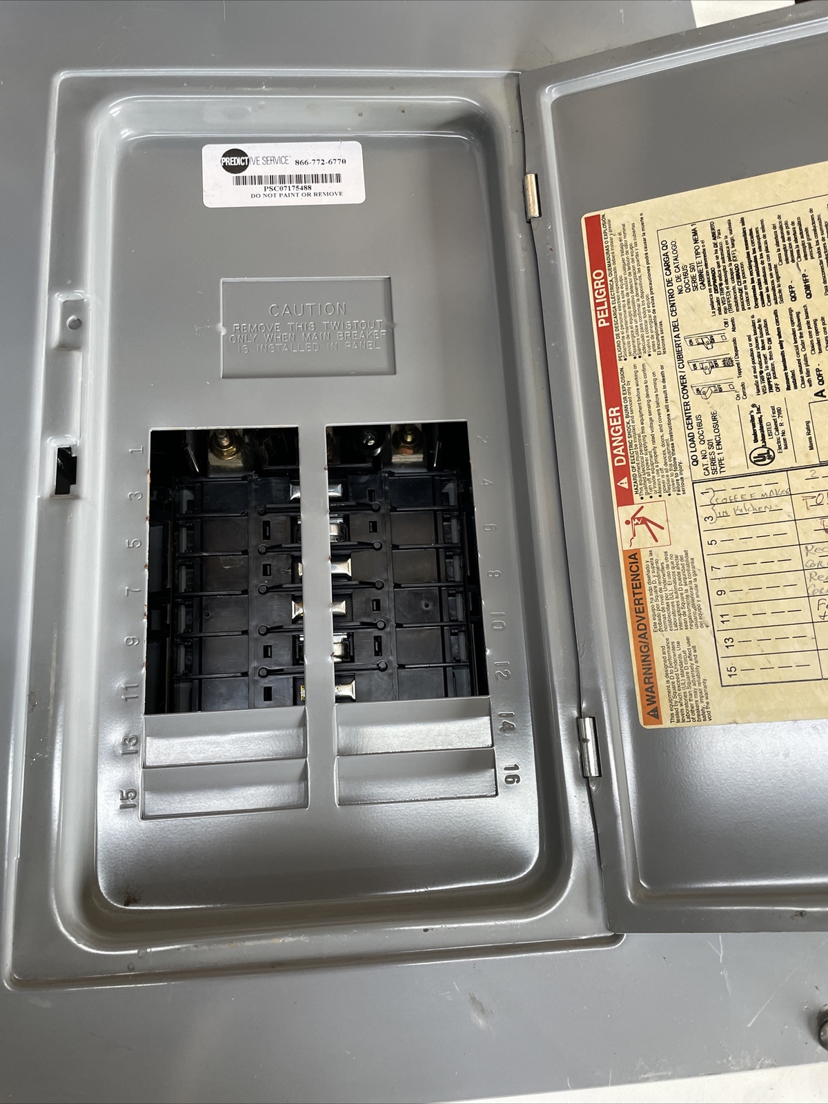 Square D QOC16US 100A 240V 3Ph 16 Circ MLO Load Center | eBay