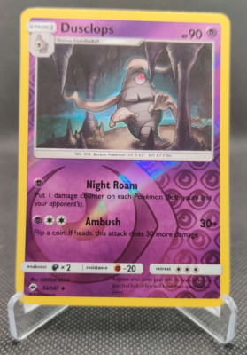 Pokemon TCG Dusclops Burning Shadows 52/147 Reverse Holo Uncommon Card ...