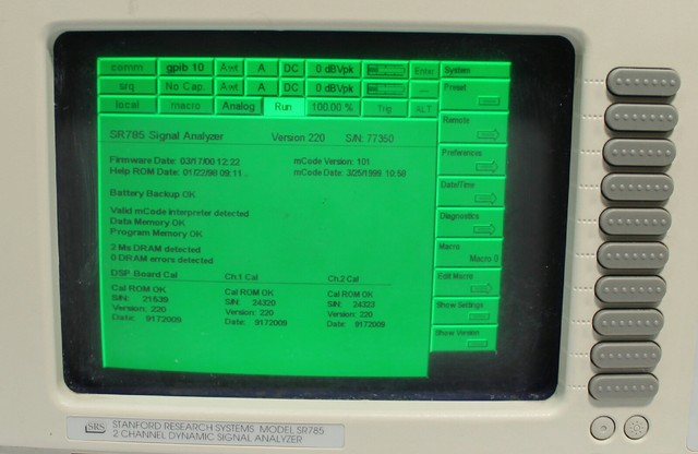 Stanford Research Systems SR785 2 Channel Dynamic Signal Analyzer for sale online | eBay