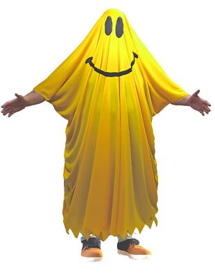 Adults Acid House Smile Rave Bed Sheet Ghost Festival Halloween Fancy ...