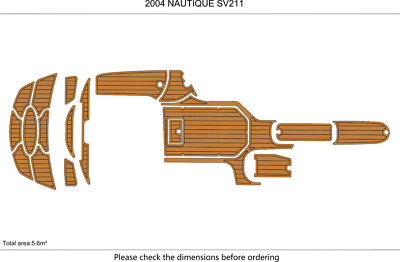 2006 NAUTIQUE SV211 Swim Platform Cockpit Boat EVA Foam Faux Teak Deck ...