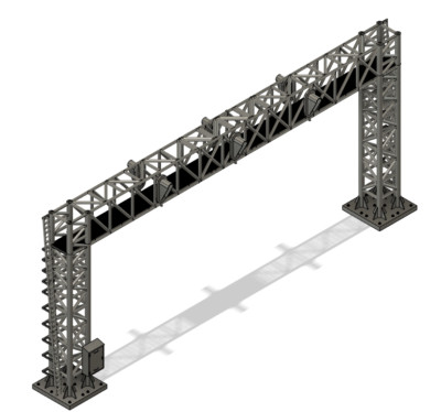 N Scale - Signal Bridge 3 Track 33mm Vertical Signals | eBay
