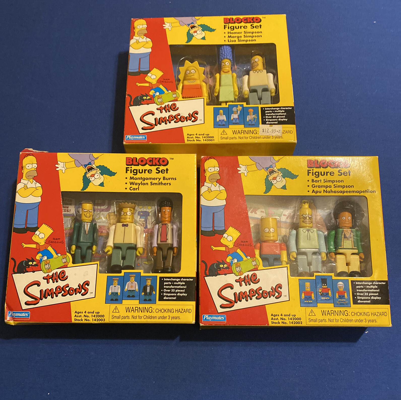 The+Simpsons+Blocko+Figure+Set+Series+1+Playmates+Toys+R+US+2002 for ...