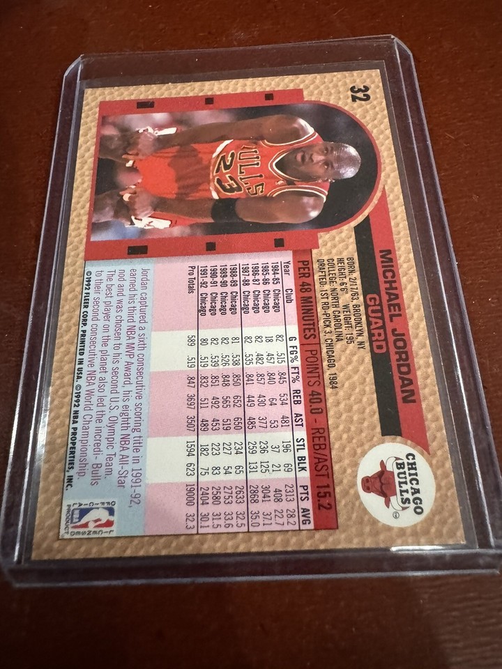 Michael Jordan - 1992-93 Fleer NBA Basketball Card Chicago Bulls #32 | eBay