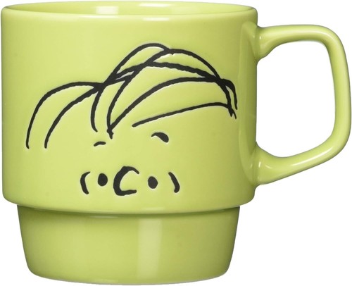 Snoopy Peanuts Mug Green Linus Face Coffee Tea Drink Cup Teacup japan ...