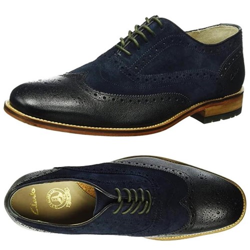 Clarks Penton Limit Cushion-Plus NAVY COMBI Leather Formal shoe Men UK ...