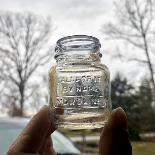 Antique Moroline Petroleum Jelly Jar New York NY Memphis TN 1930s Call ...