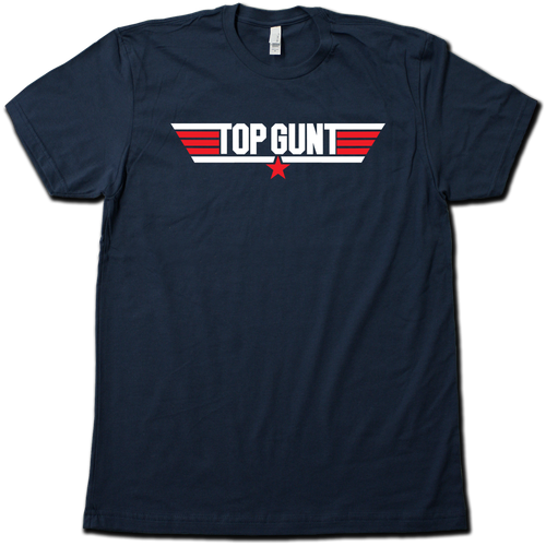 TOP GUNT Hilarious Spoof T-Shirt - Funny Top Gun Parody Prem Cotton ...