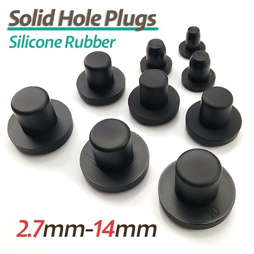 2.7-14mm Round Solid Silicone Rubber Blanking Seal Bung Hole Plugs Black End Cap | eBay