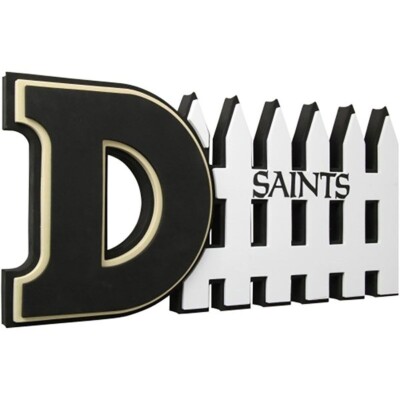NFL New Orleans Saints D Fence Defense Handheld Sign Tailgate Who Dat ...