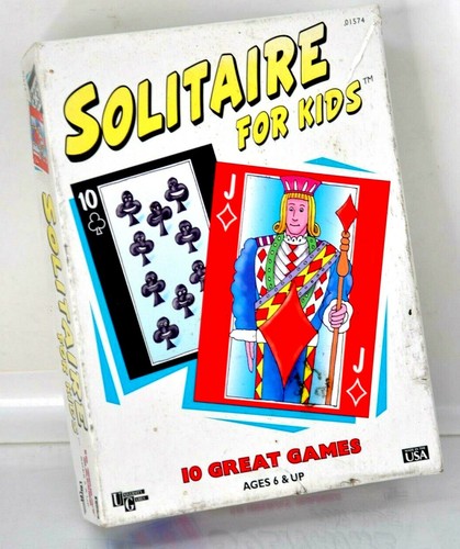 SOLITAIRE FOR KIDS by University Games Ages 6+ 10 Great Games #01574 ...