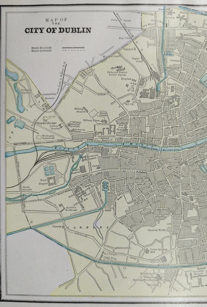 Dublin Map 1900 Old Dublin Map Hi Res Stock Photography And Images