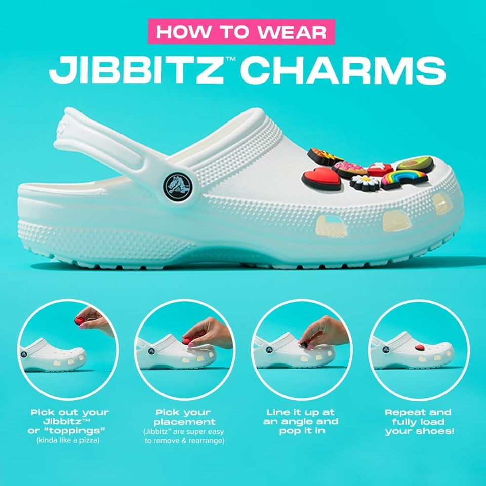 Crocs JoJo Siwa 5-Pack Jibbitz Shoe Charms Nickelodeon Feel The Beat ...