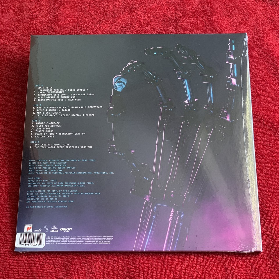 The Terminator Vinyl LP Original Motion Picture Soundtrack 2XLP Skynet ...