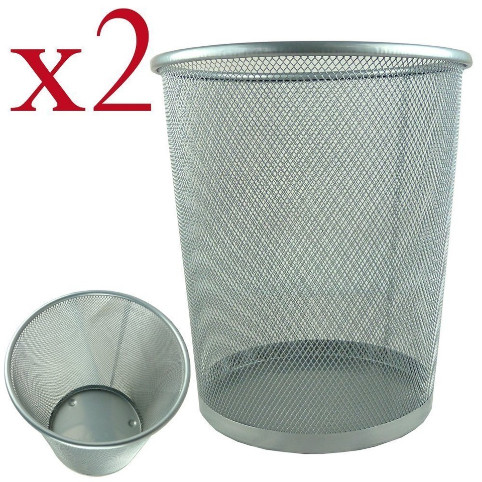 METAL MESH WASTE PAPER BIN FOR OFFICE HOME USE BEDROOM - LIGHTWEIGHT ...