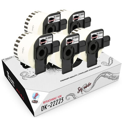 5 Rolls Continuous Length Paper Tapes fits for Brother DK-22223 QL-710W ...