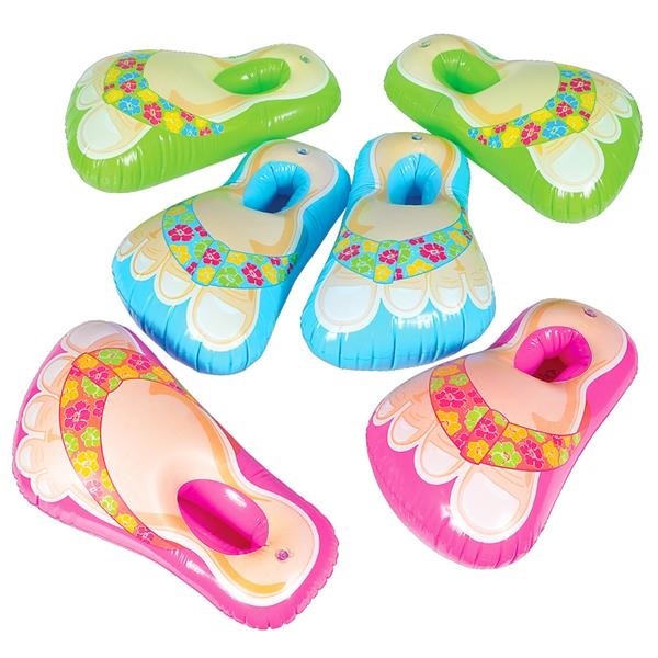 Inflatable Flip Flops Toy Swim Pool Party Fun Gag Gift Vinyl Float Foot ...