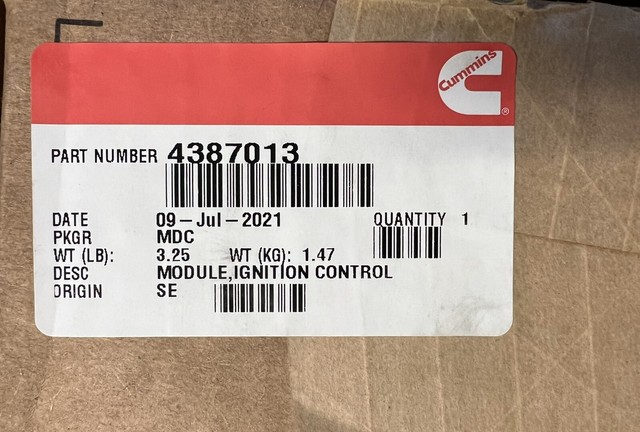 Genuine Cummins 4387013 Module Ignition Control for sale online | eBay