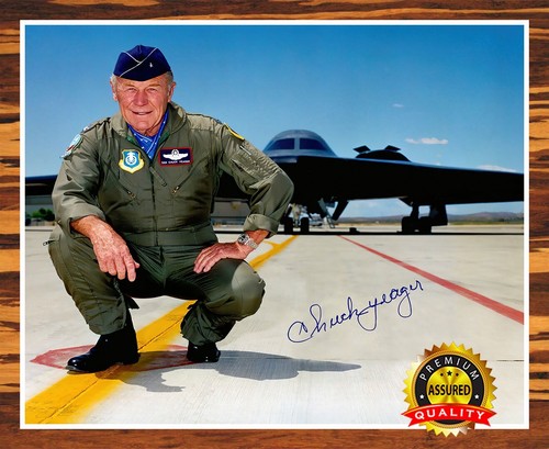Chuck Yeager - Autographed Signed 8x10 Photo (United States Air Force ...