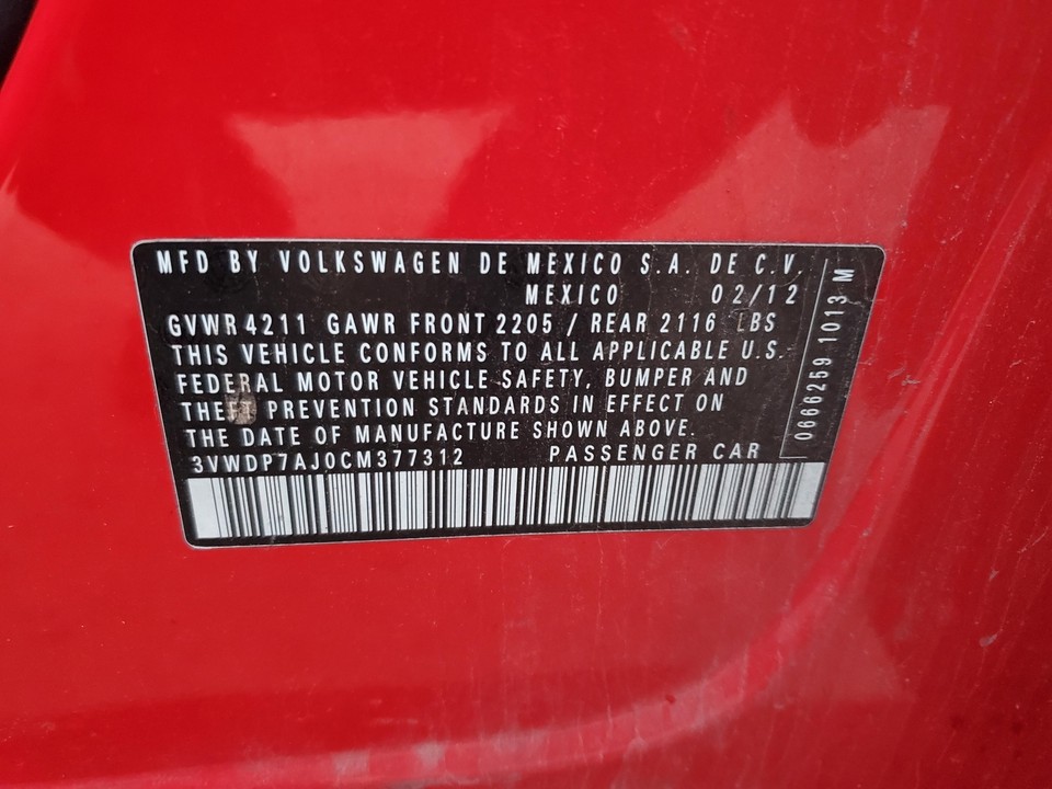 **LOCAL PICKUP** 2011-2014 Volkswagen Jetta 2.5L Engine (vin P)(ID CBUA ...