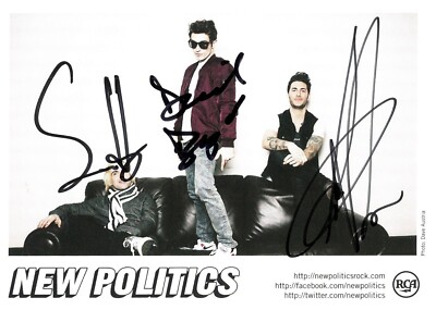New Politics Rock Band signed 5x7 Photo – COA (David Boyd/Hansen ...