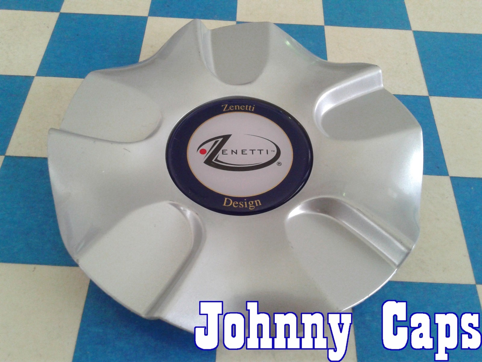 ZENETTI Wheels [55] SILVER Center Cap # FTK C017 Custom Wheel Center ...