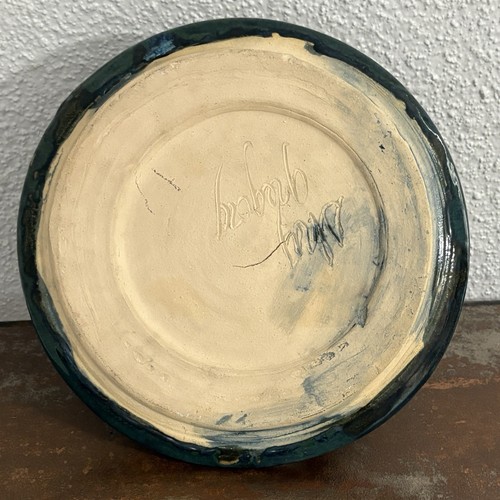 American Art Pottery Student Green 6 Pipe Candle Plate McCarty Style MS ...