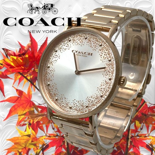 COACH Coach watch gold round 2-hand | eBay