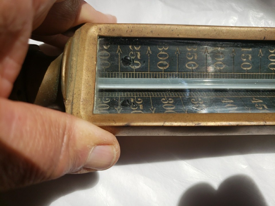 Antique Brass H&M Tycos Steam Thermometer Ship Railroad Maritime Steam ...