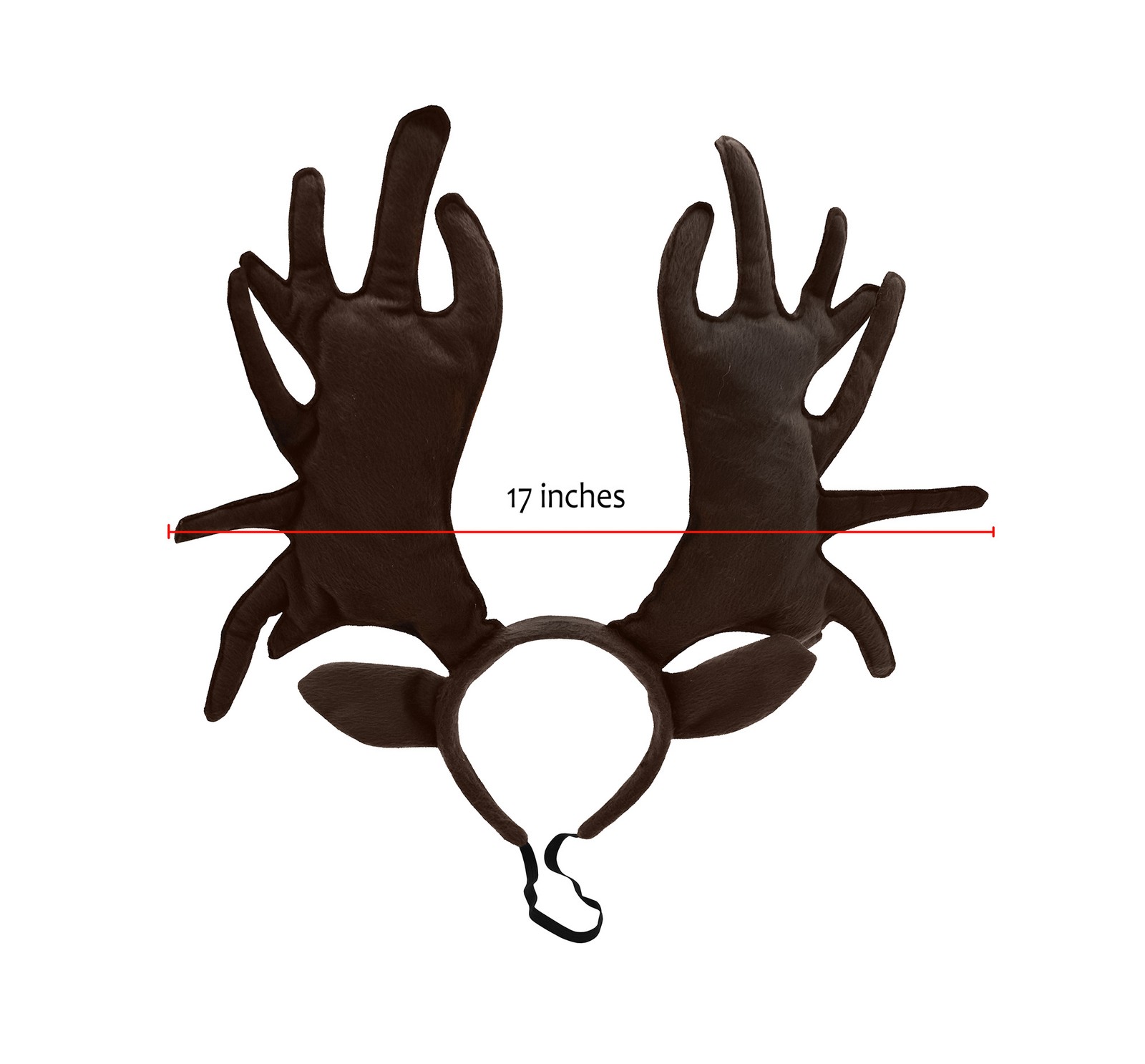 Brown Moose Antler Ears Headband Nose Reindeer Antlers Animal Costume ...