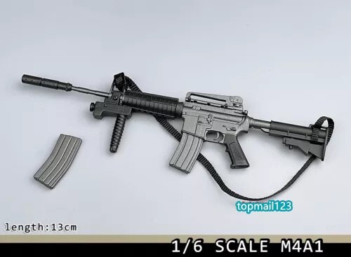 1:6 WWII M4A1 Gun Rifle Weapon Model For 12" Male soldier Figure Doll ...