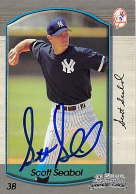 Scott Seabol autographed baseball card New York Yankees 2000 Bowman ...