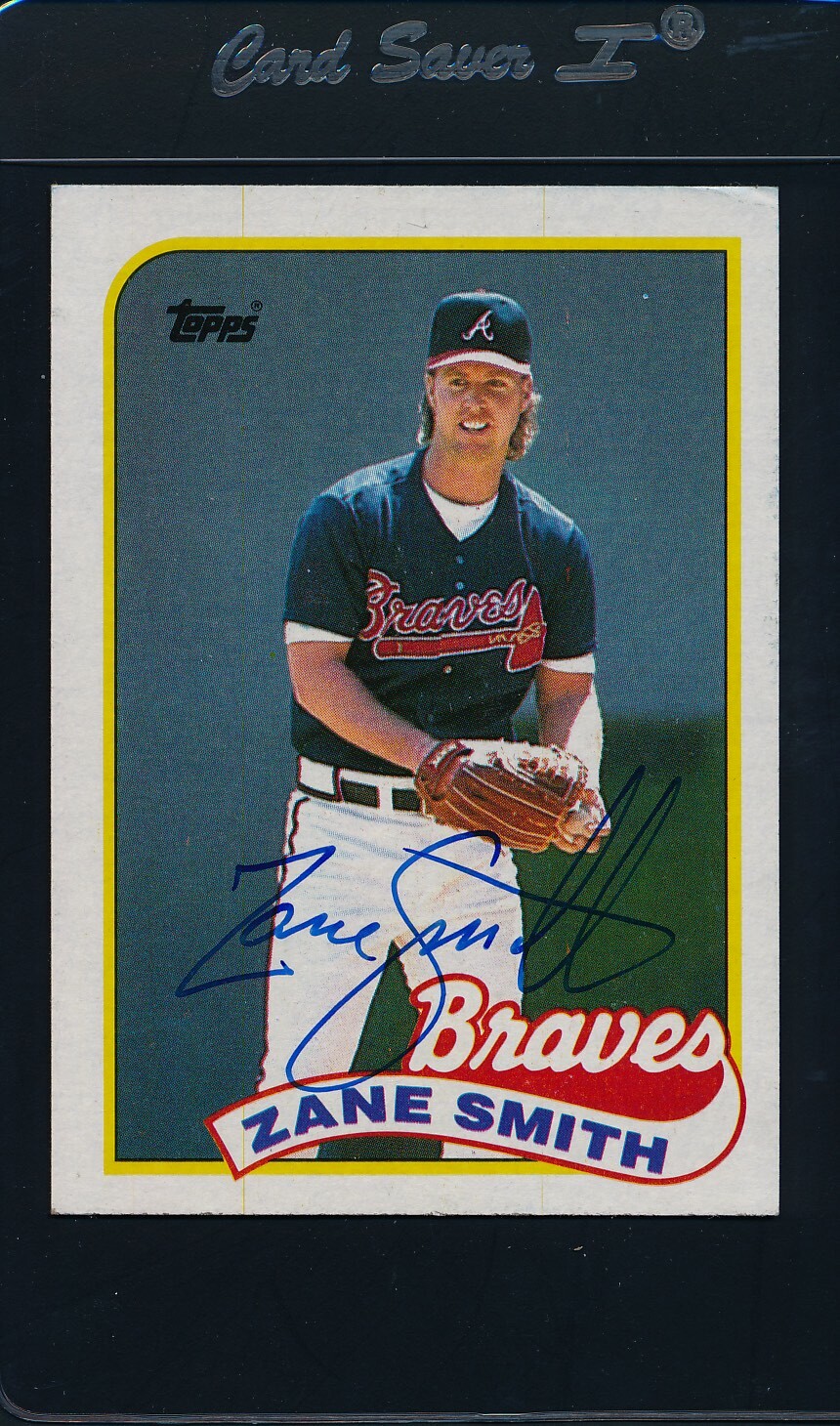 1989 Topps #688 Zane Smith Braves Signed Auto *20003 | eBay