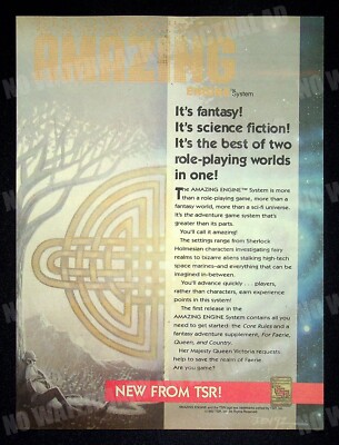 AD&D Amazing Engine TSR Trade Print Magazine Ad Poster Dungeons and ...
