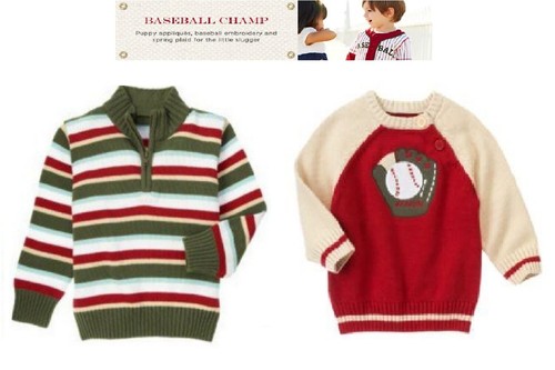 NWT Gymboree Boy's Baseball Champ Sweaters U-Pick | eBay