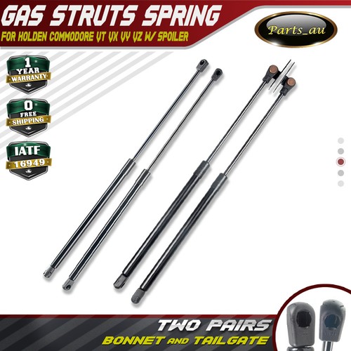 2 Pairs Bonnet + Tailgate Gas Struts FOR Holden Commodore VY VZ VT VX ...