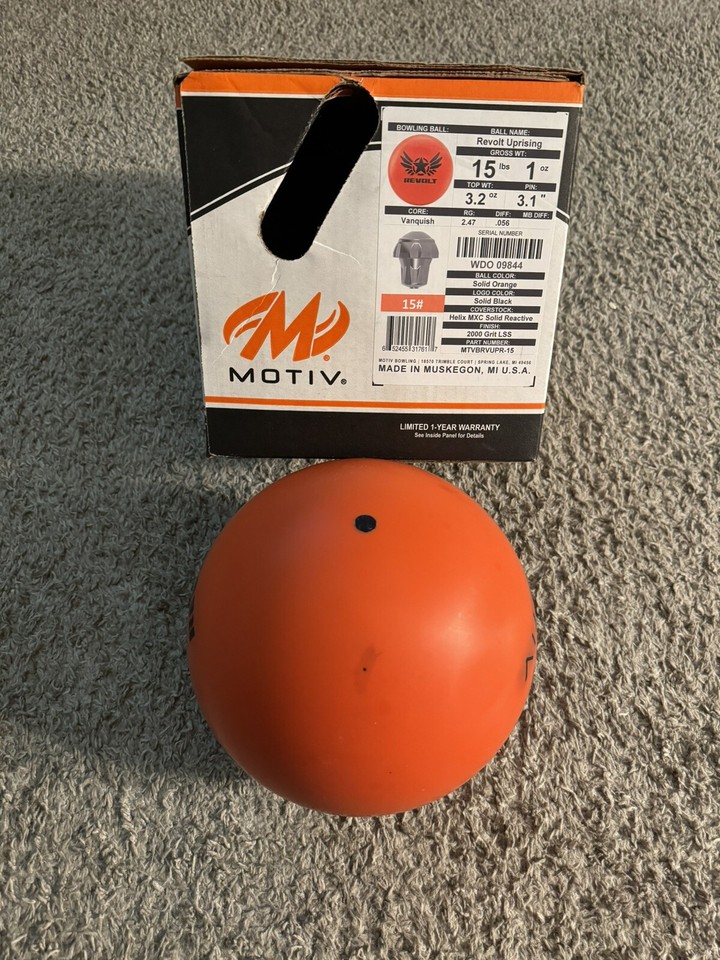 Motiv Revolt Uprising Bowling Ball ~15 lbs ~ New in Box | eBay