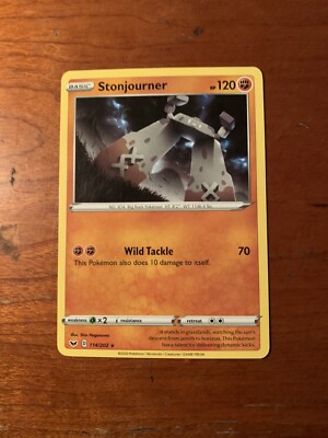 Stonjourner 114/202 Rare Sword & Shield Pokemon Card | eBay